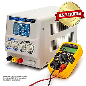 YIHUA 305D-IV Regulated Variable DC Lab Power Supply 0-5A 0-30V Low Noise Bench Switch Mode Power Supply with Alligator Clips, High Precision for R&D, Labs, Laptops, Phone Repair & Electronic DIY