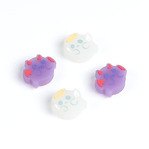 GeekShare Luminous Ghost Thumb Grip Caps, Soft Silicone Joystick Cover Compatible with Switch/OLED/Switch Lite,4PCS