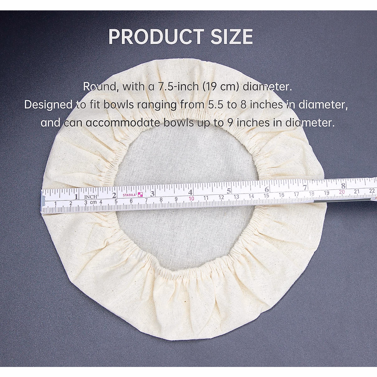 4 Pack sourdough bowl cover, Organic Reusable Cloth bowl cover for proofing, fits 5”-8.5” Diameter bowl and Jar mouth - Unbleached, Perfect for Fermentation Jars (4 Pack - Large)