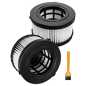 TIKSCIENCE DC5151H HEPA Filter Replacement Fit for DEWALT DC515 DCV517 DCV517B Wet Dry Vacuum One-Half-Gallon, with Cleaning Brushes