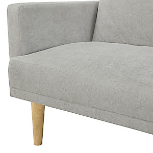 ROCKINGRUN Futon Sofa Bed - Memory Foam Modern Convertible Couch Bed with Snowflake Velvet Fabric - Folding Futon Sleeper Couch for Compact Living Space,Apartment,Dorm,Bonus Room