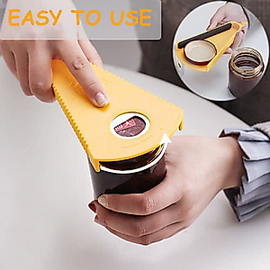 Jar Opener, 4 in 1 Multi Function Can Opener Kit, Non-Slip Bottle Opener for Weak,Senior, Arthritis Hands,2 Packs (Blue+Yellow)