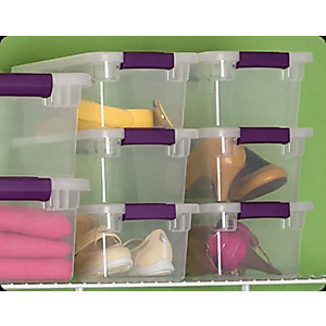 Sterilite 66 Quart (6 Pack) and 6 Quart (12 Pack) Totes, Clear Plastic Stackable Storage Containers with Latching Lids for Home Organization