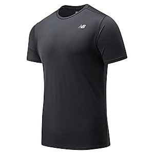 New Balance Men's Accelerate Short Sleeve 20, Black, Large