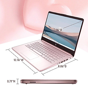 HP Stream Laptop 14" HD, Intel Celeron N4020 Processor, 8GB DDR4 RAM, 64GB SSD, Intel HD Graphics, 720p Webcam, 1 Year Office 365, White, Win 11 S, Alpacatec Accessories