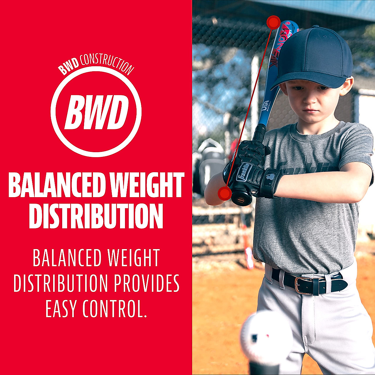 Franklin Sports Kids Baseball + Tball Bat - Venom Youth Aluminum Bat - USA Certified Boys + Girls Tee Ball Bat - Junior Metal Bat - 25"/ 14oz - Blue