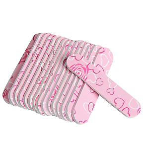 SBYURE 48 Pcs Colorful Girly Nail File,Double Sided Natural Emery Board Set Bulk for Women,Cosmetic Manicure,Color Random