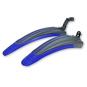 RNX Blue Mountain Bike Mud Guard Front and Rear Fenders Set, Wide, Universal, Adjustable