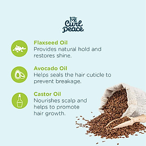 Just For Me Curl Peace Braiding & Twisting Grip Glaze - Holds & Reduces Frizz, Contains Flaxseed, Avocado Oil & Black Castor Oil, Nourishes & Strengthens Hair 5.5 oz