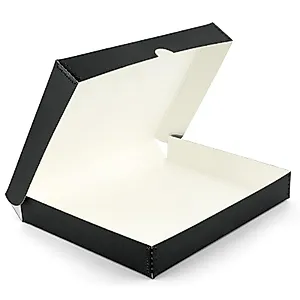 Lineco Clamshell Folio Storage Box, 16.5" x 20.5" x 1.75" Prints, Metal Edge Archival Boxboard, Color: Black