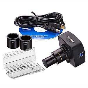 AmScope MU1003-CK 10MP Live Video USB3.0 Digital Microscope Camera 10 MP + Calibration Kit