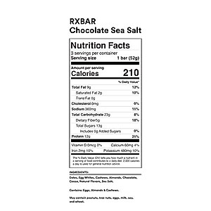 RXBAR Protein Bar, Variety Pack, 10 Flavors, 55oz Box (30 Bars)