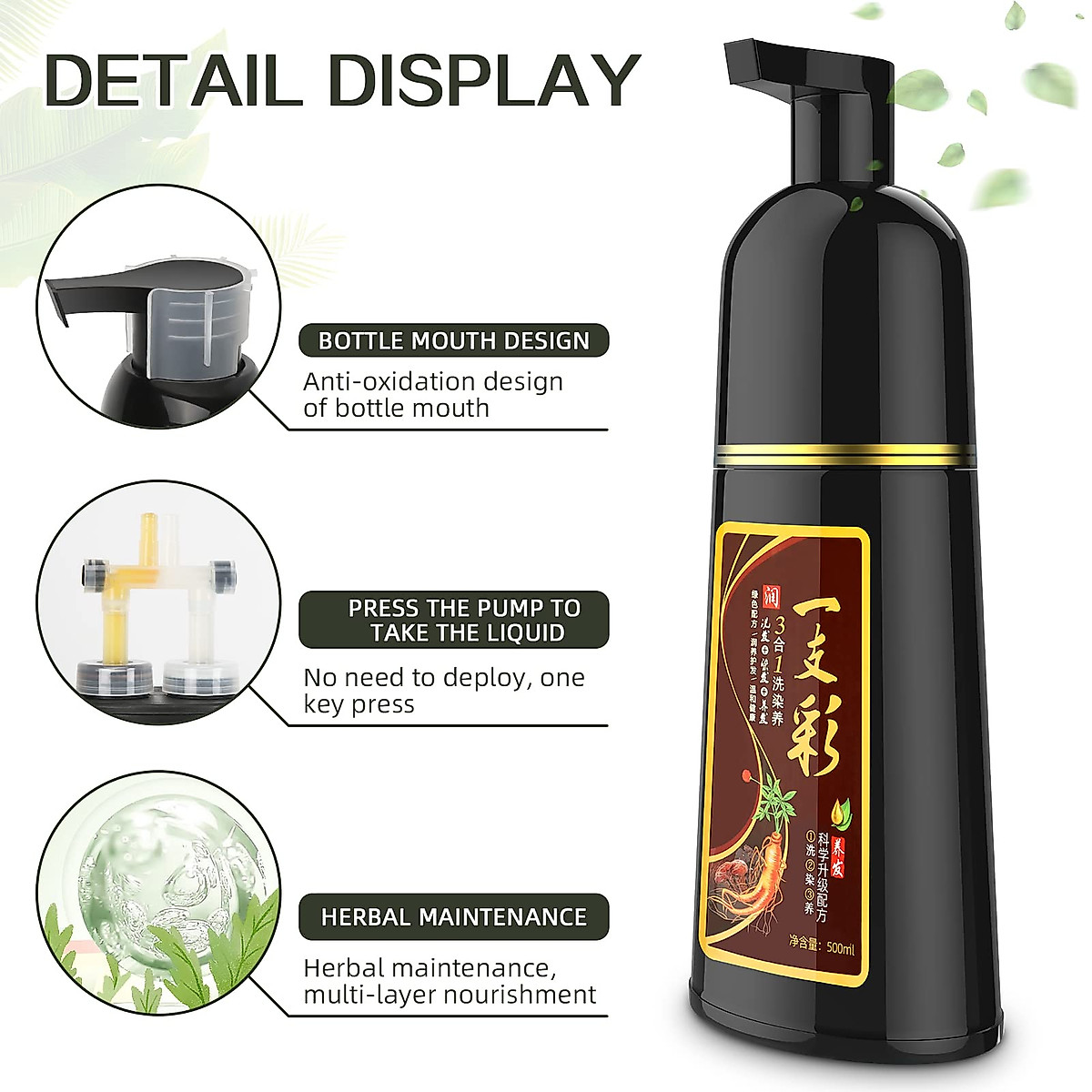 ALEXTREME Hair Dye, Hair Dye Color Shampoo Beauty Nourishes Long Lasting Care for Men Women Home Salon