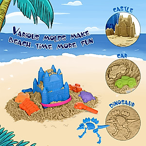 DANSIOYE Beach Toys for Kids 3-10, 33pcs Beach Toys for Toddlers Kids Sand Castle Toys with Beach Bucket. Sand Shovels, Sand Castle Molds Kit, Animal Molds, Mesh Bag, Sandbox Toys for Toddlers Babies