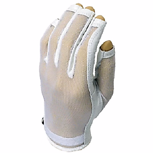 Evertan: Women's Tan Through Three Quarter Golf Glove - Pearl White Large