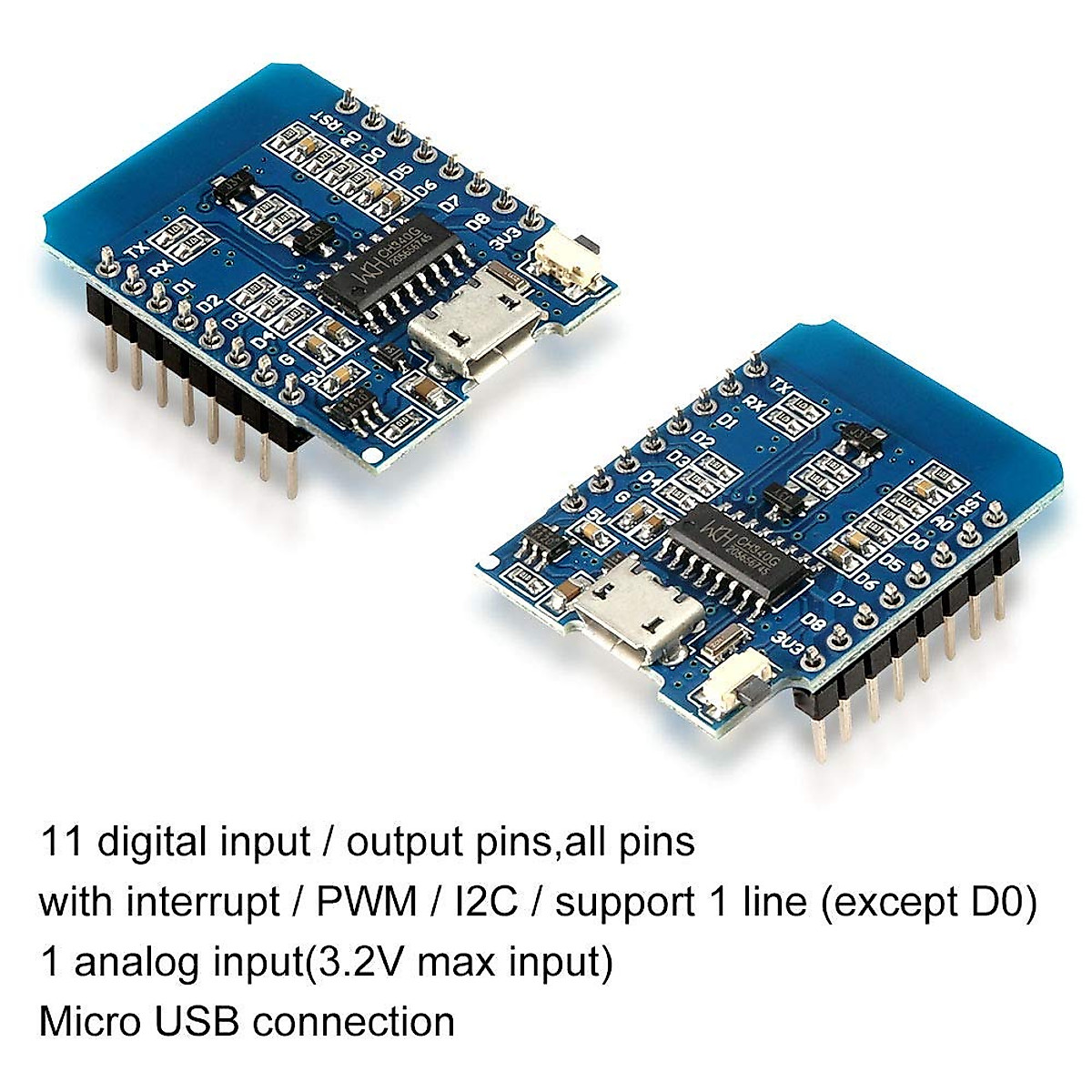 ESP8266 ESP-12 ESP-12F NodeMcu Mini D1 Module WeMos Lua 4M Bytes WLAN WiFi Internet Development Board Base on ESP8266 ESP-12F for Arduino,Compatible with WeMos D1 Mini (3pcs)