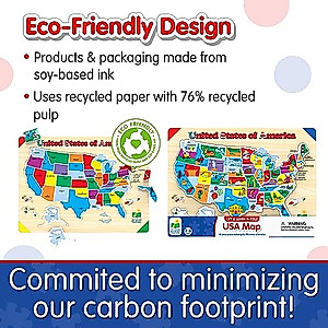 The Learning Journey Lift & Learn Puzzle - USA Map Puzzle for Kids - Preschool Toys & Gifts for Boys & Girls Ages 3 and Up - United States Puzzle for Kids - Award Winning Toys