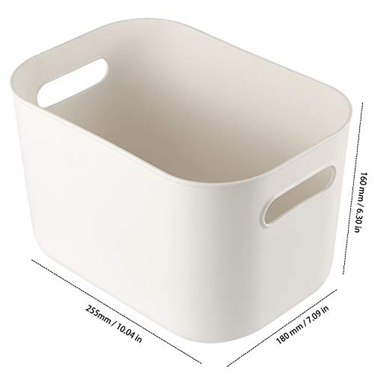 ZEONHAK 6 Pack White Storage Bin with Handles, White Organizer Bins, White Plastic Storage Bins for Organization and Storage