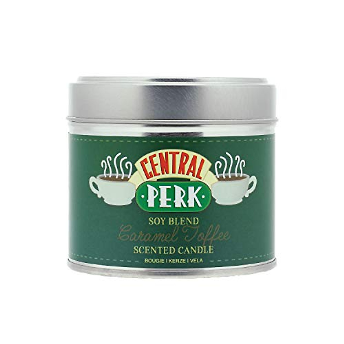 Paladone Friends TV Show Tin Candle Soy Blend - Caramel Toffee Scented Candle, Multicoloured , 5.3 Ounce (Pack of 1)