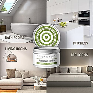 I & Candle Aromatherapy Soy Wax Scented Candles (Rosemary & Mint)