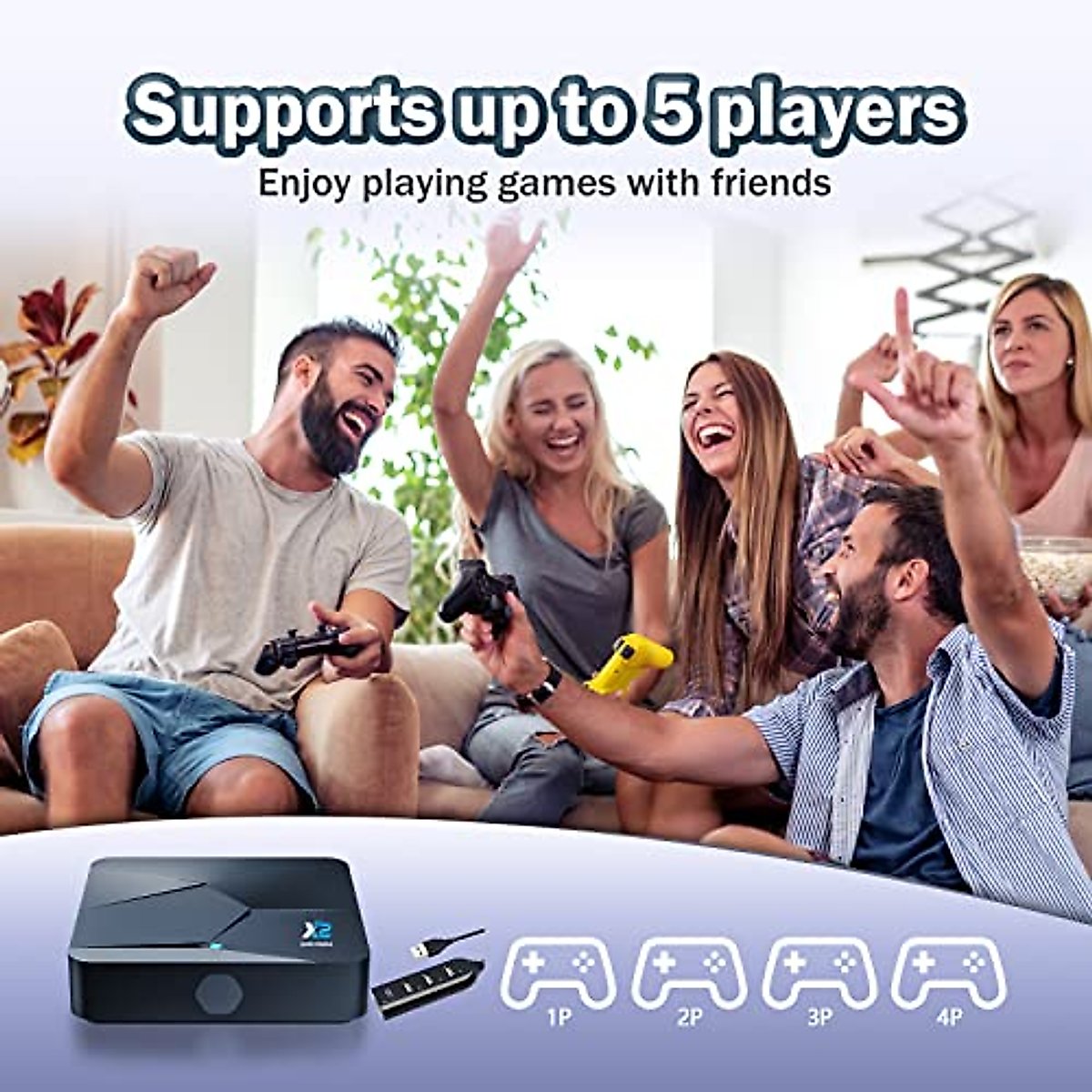 Retro Game Console Retroplay Emulator - Super Console X2 82,000+ Video Games,Emulator Console compatible 60+ Emulators,Dual System,supports 4K UHD,BT 5.0,2.4G+5G,Plug & Play Video Game Console