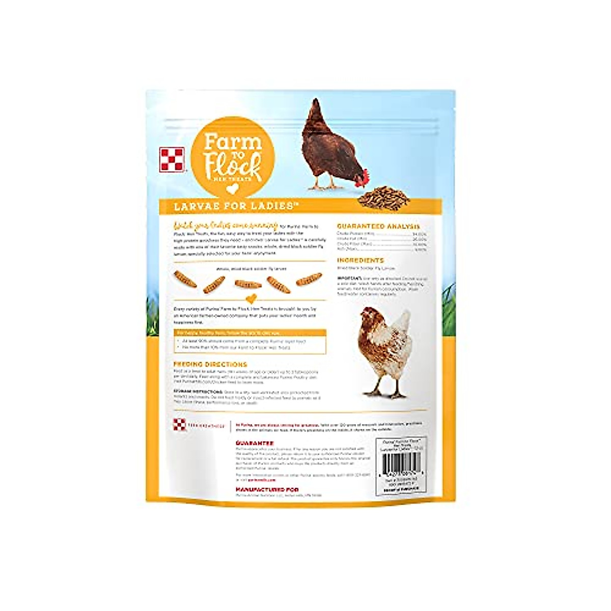 Purina | Farm to Flock Larvae for Ladies™ Hen Treats (12 OZ)