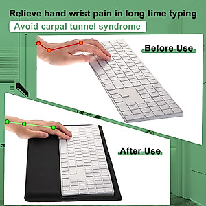 Keyboard Wrist Rest for Pad Wrist Rest Stand Compatible with Wireless Keyboard with Numeric Keypad for Easy Typing(Compatible with Magic Keyboard 2 with Numeric Keypad, MQ052LL/A)