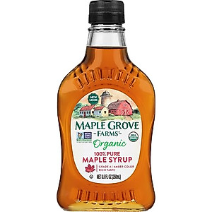 Maple Grove Farms Organic Pure Maple Syrup, Grade A Amber, 8.5 Ounce