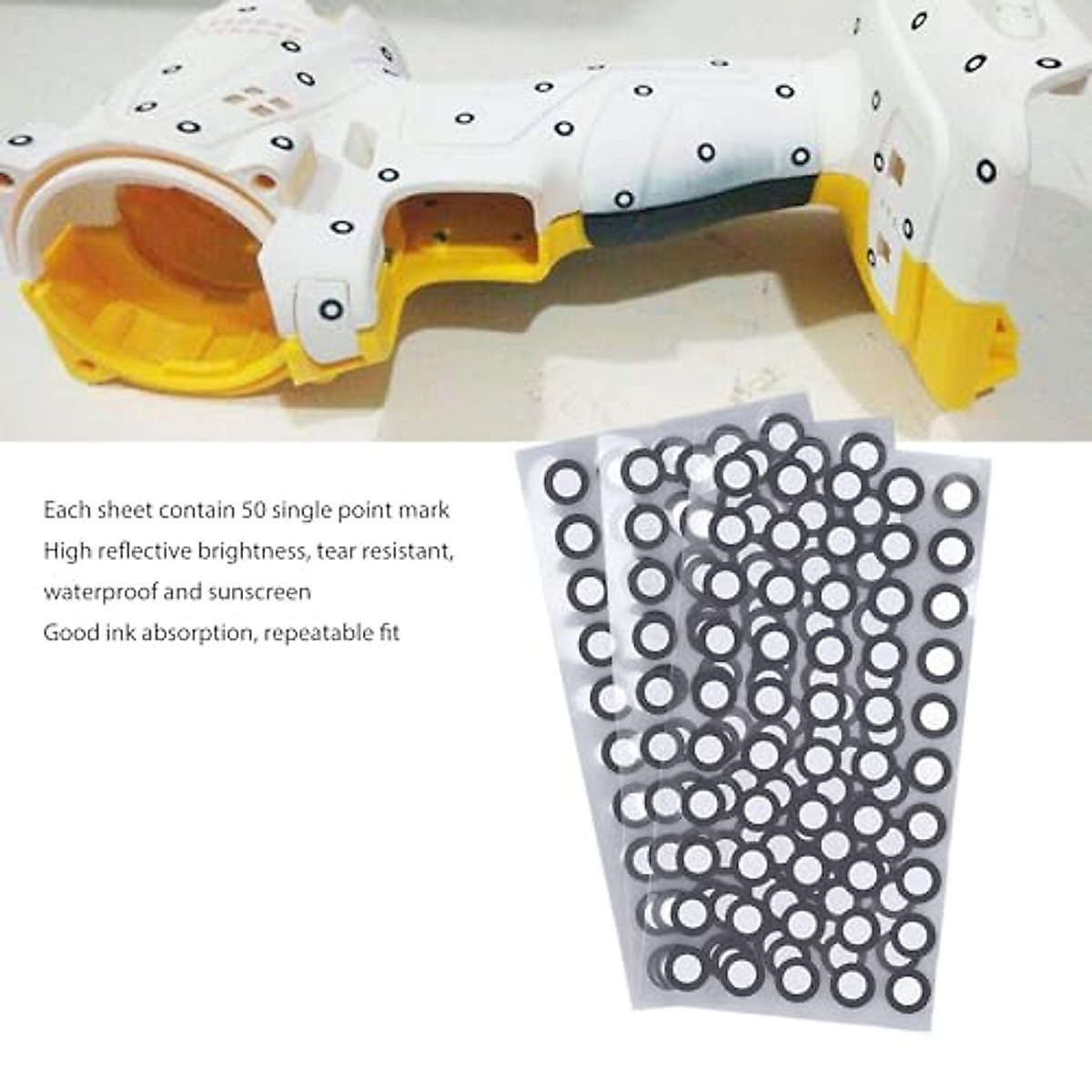 3D Scanning Diffuse Reflection Markers Positioning Targets with Black for 3D (150) 6.0 mm Reference Point Markers for 3D scanning