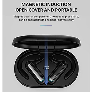 RISTARWH Wireless Earbuds,Bluetooth 5.2 Headphones Sport Wireless HiFi Stereo Earphones Non-in-Ear Noise Cancelling Headset for Business/Driving/Office