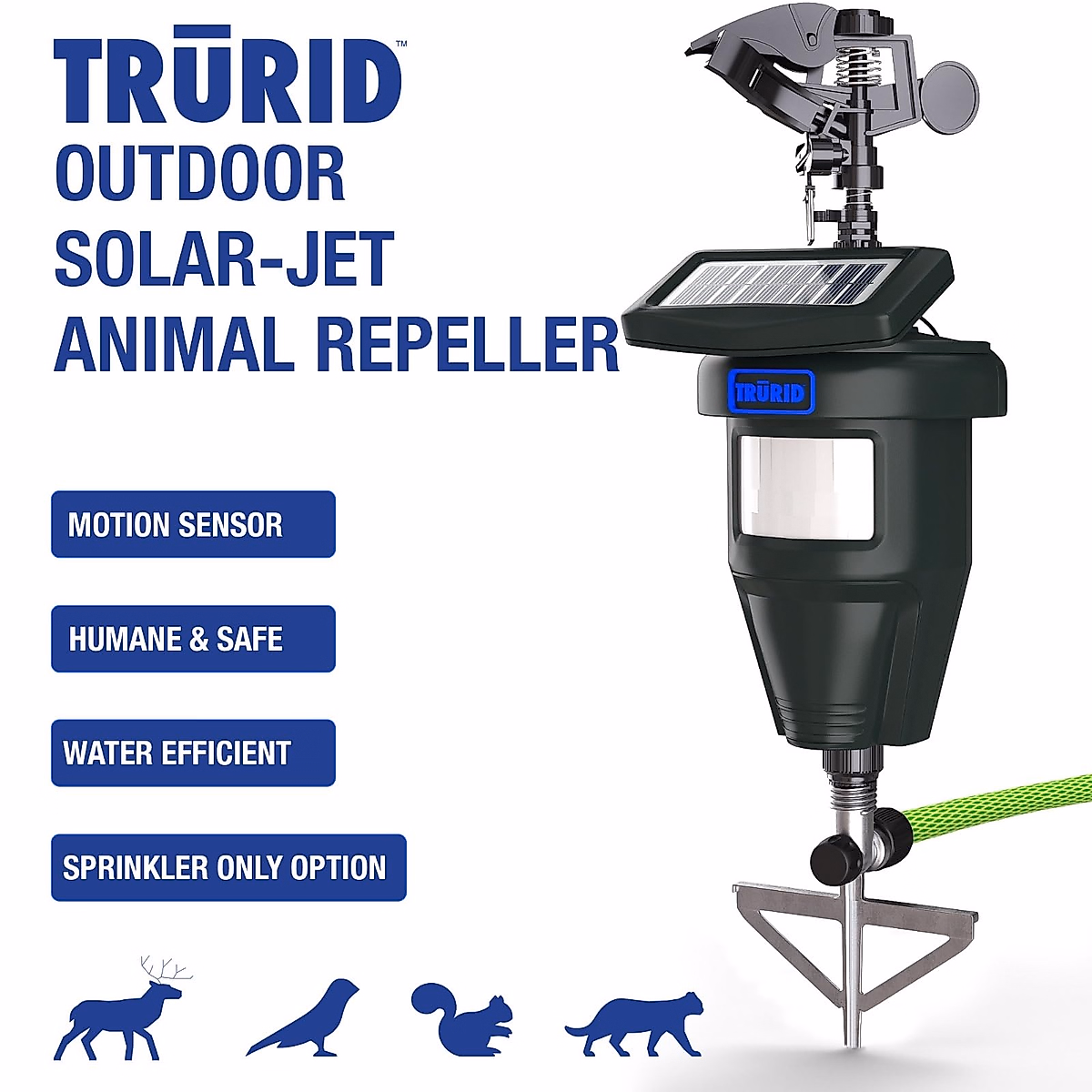 Deer Repellent & Cat Repellent Outdoor - Skunk Repellent for Yard, Cat Deterrent, Motion Activated Sprinkler, Deer Repellent Devices, Raccoon & Dog Repellent for Yard