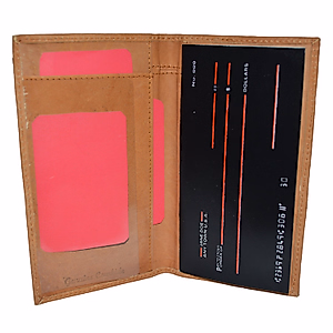 Genuine Leather Simple Check Book Holder Style - Mw156cf (Tan)