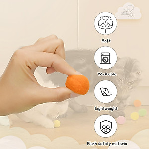 C-PASSION Cat Ball Toy Launcher Gun,Cat Balls Fetch Toy,50Pcs Plush Fuzzy Balls Launcher Cat Toy for Cats,Cute Kitten Kitty Toys,Funny Interactive Cat Toys for Bored Indoor Adult Cats