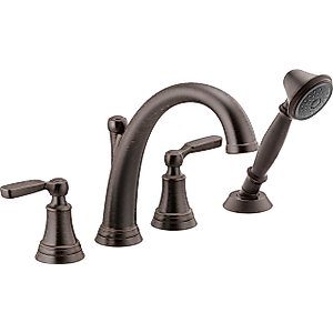 Delta Faucet T4732-RB Woodhurst Roman Tub with Handshower Trim, Venetian Bronze (Valve sold separately)