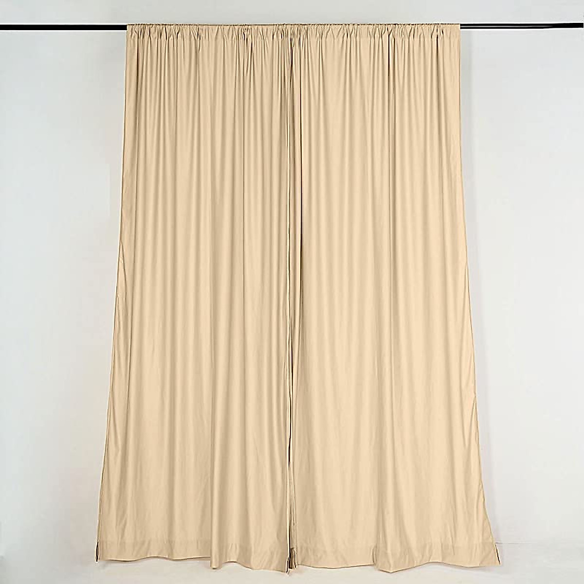 BalsaCircle 10 ft x 10 ft Champagne Polyester Photography Backdrop Drapes Curtains Panels - Wedding Decorations Home Party Reception Supplies