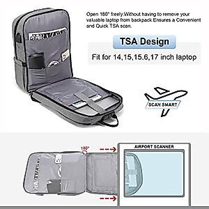 LOVEVOOK Laptop Backpack Work Backpack for Women Men 17 Inch with TSA & Anti Theft Lock Design Travel Computer Bag College Bookbag