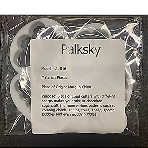 Palksky Cloud Fondant Cutter Fluffy Cloud Plastic Cookie Cutter Cake Mold Sugar Craft Mold Cake Decorating Tools(5PCS)