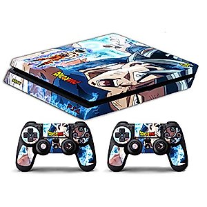 Skin Ps4 SLIM - DRAGON BALL GOKU ULTRA INSTINCT - limited edition DECAL COVER ADESIVA Playstation 4 Slim SONY BUNDLE