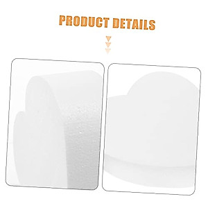 Abaodam 3pcs Foam Cake Mold Wedding Decor Cake Stand Tools Multi-Function Cake Dummies Cake Dummy Tool Practicing Fake Cake Gathering Fake Cake Decorations White Heart-Shaped
