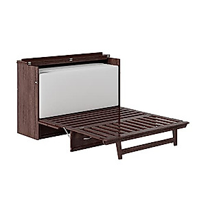 AFI Deerfield Murphy Bed Chest with Charging Station, Queen, Burnt Amber