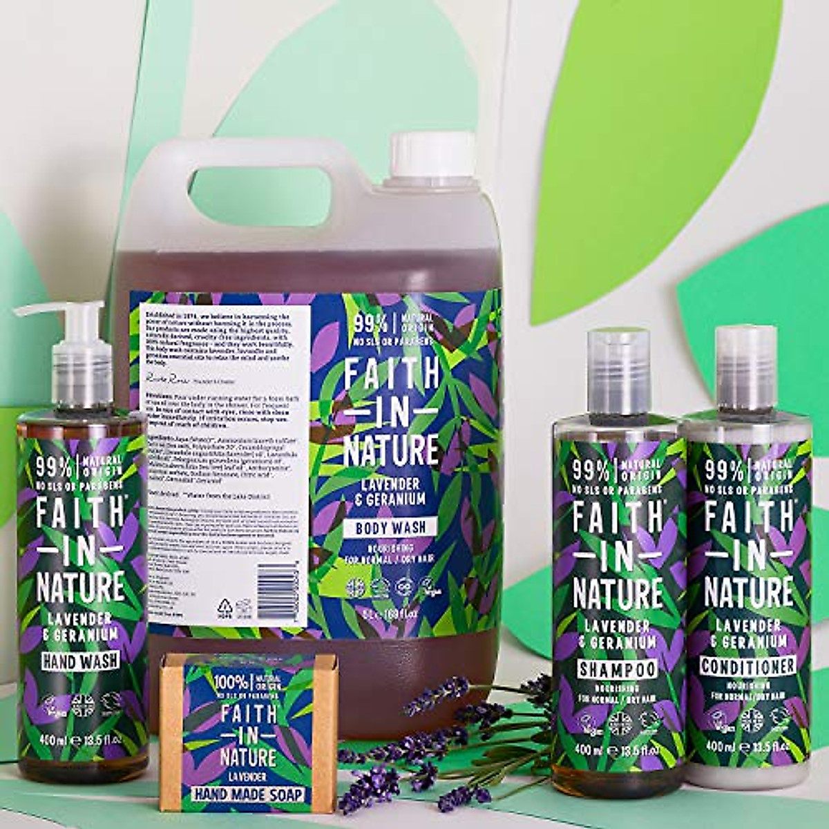 FAITH IN NATURE Cond Lavender & Geranium, 0.4 Pounds