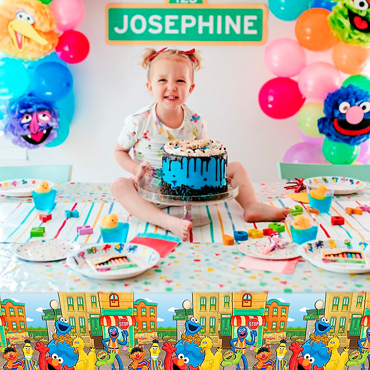 3 Pcs Cartoon Street Birthday Party Supplies, Cute Tablecloth for Boys Girls Baby Shower Birthday Party Table Decorations
