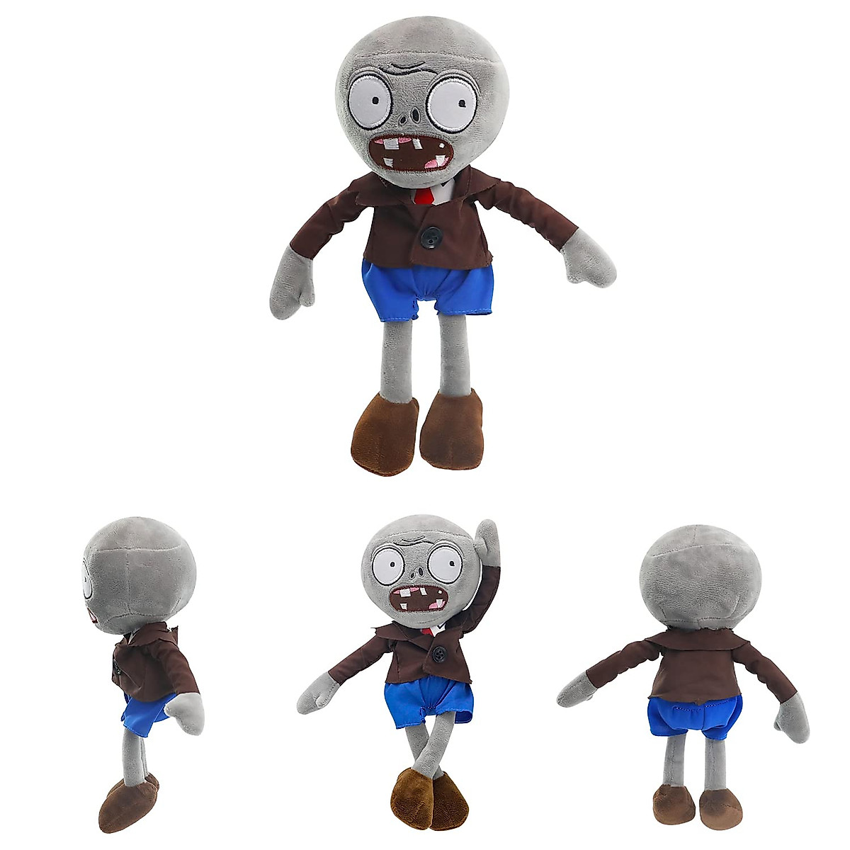 Maikerry 1 PC PVZ Zombies Plush Toy Brown Coat Normal Zombies Toys,Halloween Christmas Birthday Decoration Zombie Plush Doll