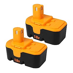 VANON 2Pack 18V 4.8Ah Ni-Mh P100 Replace for Ryobi 18V Battery P101 130224028 130224007 ABP1801 ABP1803