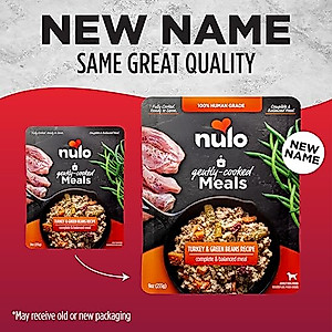 Nulo Gently-Cooked Meals Complete and Balanced Adult Wet Dog Food, Turkey & Green Bean, 9 Ounce, 8 Count