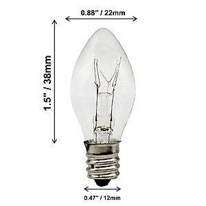 Creative Hobbies Incandescent Replacement Light Bulbs for Wax Warmers, Salt Lamps, Night Lights - 15 Watt, Clear, Steady Burning - Dimmable Bulbs | 25 Pack