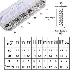 Eyeglass Repair Kit, Glasses Repair Tools with Glasses Screws, Precision Screwdriver kit, Cleaning Cloth and Tweezers, Suitable for Eyeglass, Mobile Phones, Watches