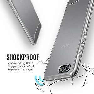 Honor View 10 / Honor V10 Case, TUDIA Full-Matte Lightweight [Arch S] TPU Bumper Shock Absorption Cover for Huawei Honor View 10 / Honor V10 (Frosted Clear)