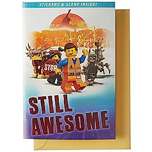 Hallmark LEGO Birthday Card with Stickers (Still Awesome)