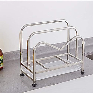 DRNKS Pot Rack Stainless Steel Pan Cover Shelf Free Punching Board with Water Tray Kitchen Storage Rack Applicable to kitchen stove